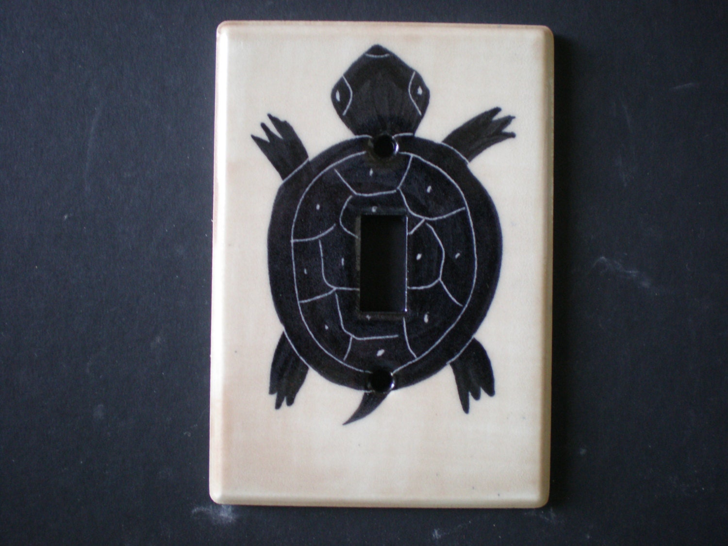 Ceramic Handpainted Desert Turtle Switch Plates | Etsy