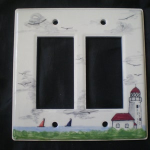 Ceramic Lighthouse Switch Plates - Etsy