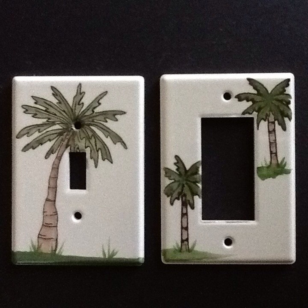 Tropical Palm Switchplates - Etsy