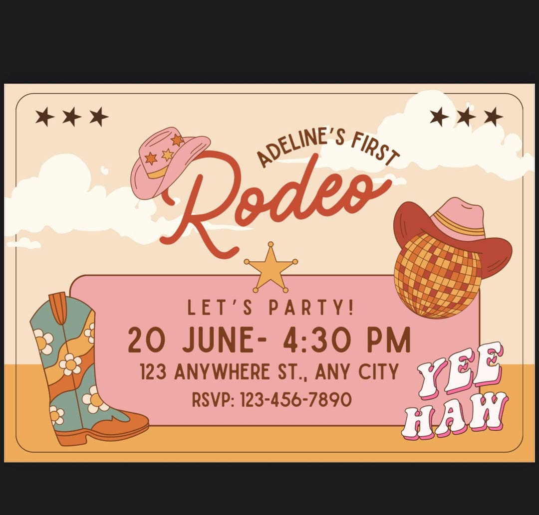 Yee Haw Party Invite - Etsy