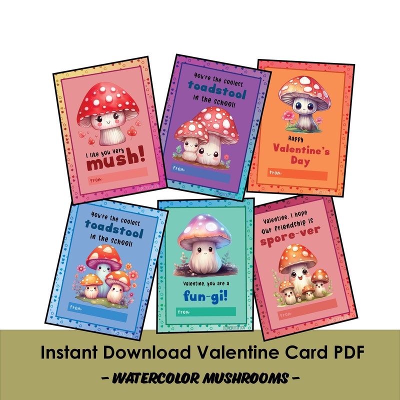 Mushroom Valentine - Etsy