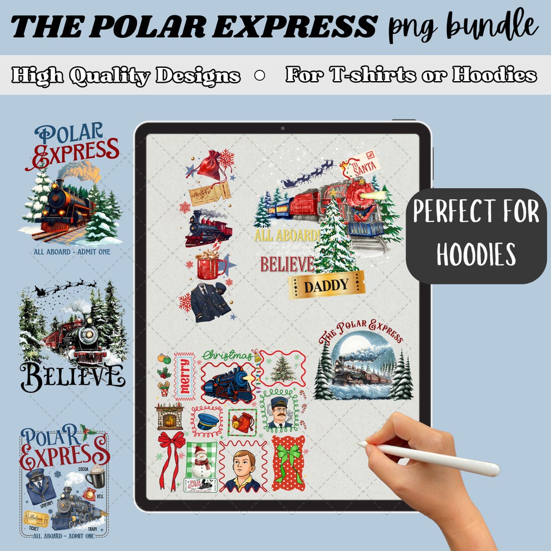 MRR/PLR Polar Express PNG Bundle • Christmas Train Clipart | Business ...