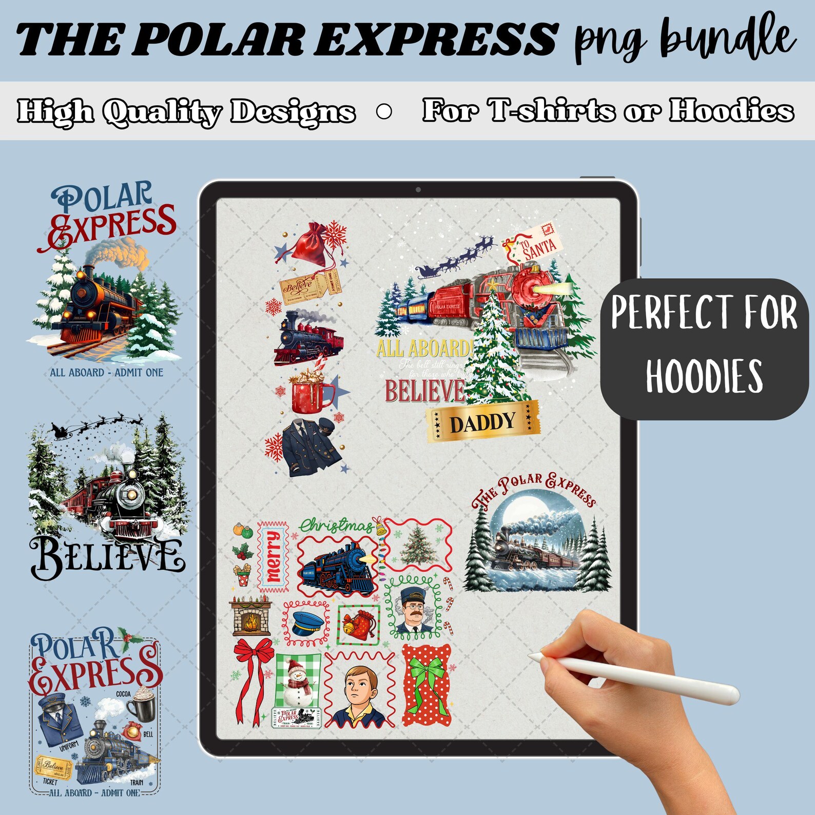MRR/PLR Polar Express PNG Bundle • Christmas Train Clipart | Business ...