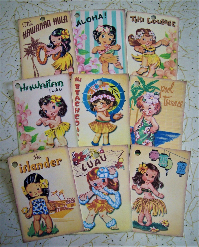 SALE!! 1950s Vintage Reproduction Hawaiian Price Tags/cards or Stickers ...