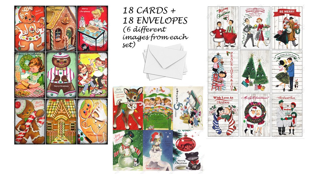 Christmas Xmas Card Packs Set 18 With Envelopes CHOOSE Packs - Etsy