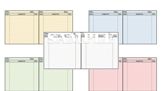 CD Sleeve Insert covers DIGITAL DOWNLOAD for all 5 colors. | Etsy