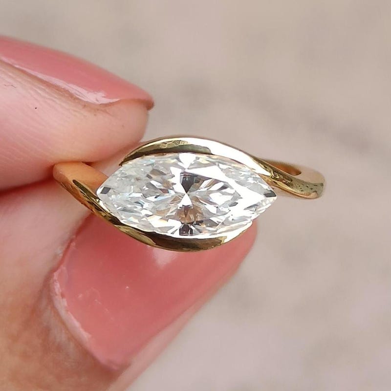 Tension Bezel Ring - Etsy