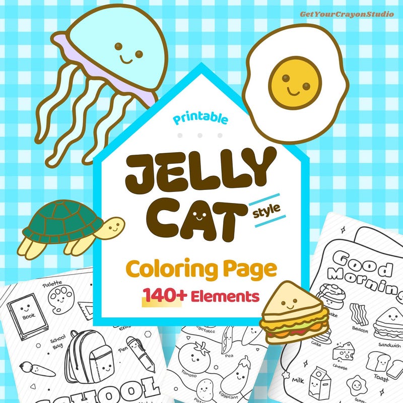 Jellycat Colouring Book - Etsy UK