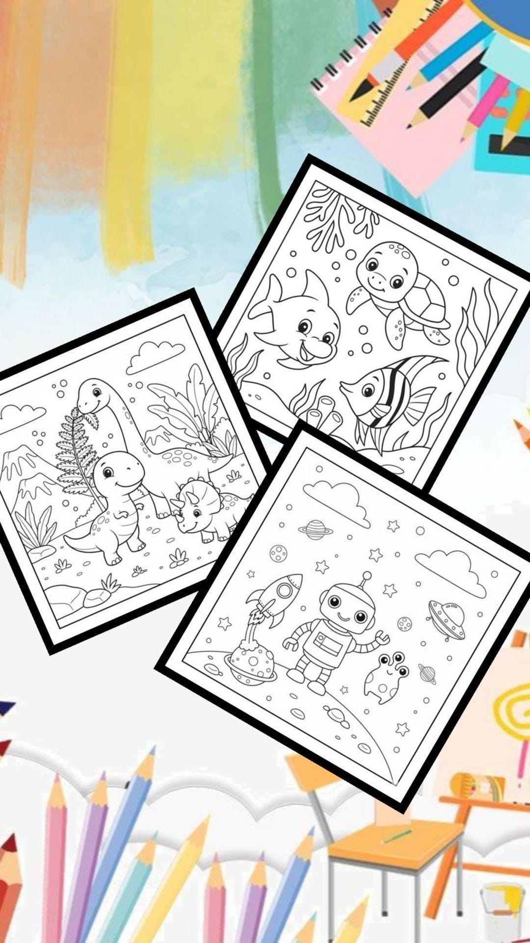 61-page Printable Coloring Book for Kids | Learning | Coloring | Kids ...
