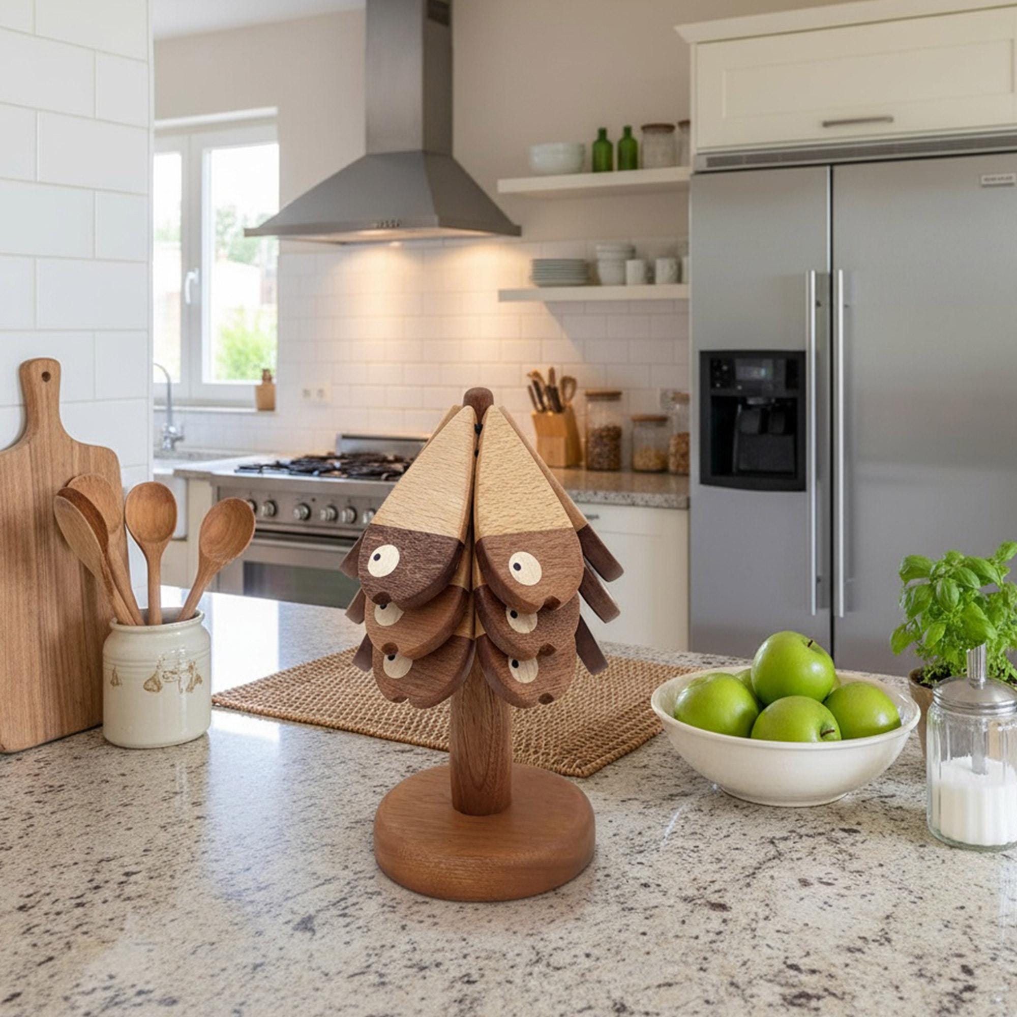 Handmade Wood Trivet Set, Fish in Tree Design, Housewarming Gift - Etsy