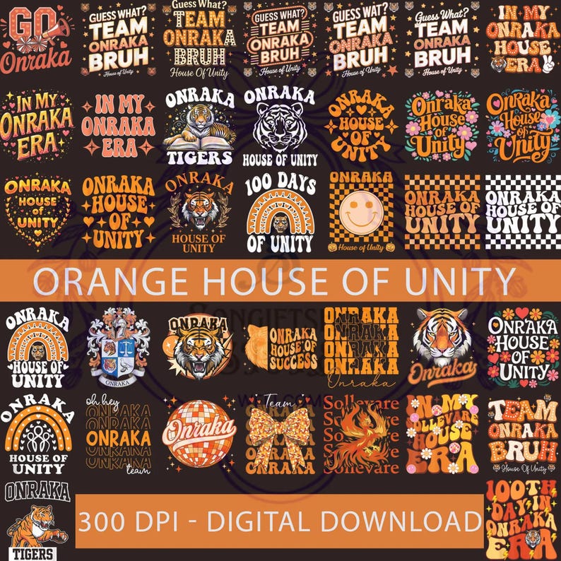 35+ ONRAKA House of Unity Png Bundle, Back to School Png, College ...