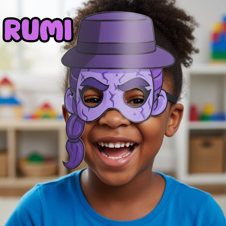 Printable Kpop Demon Hunter Masks | Huntrix Demon Form Costume PDF for ...