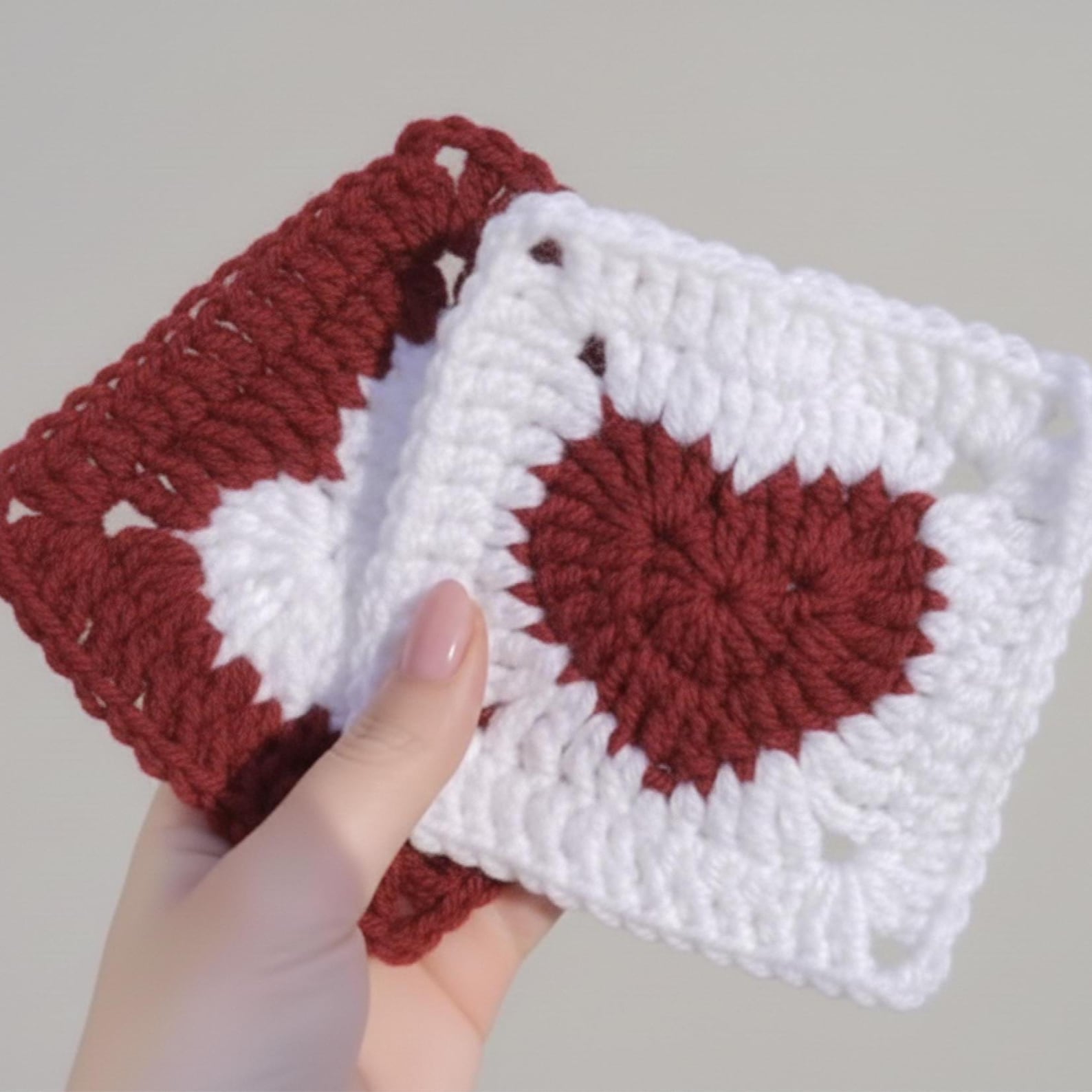 Crochet Heart Granny Square Pattern Set | Heart Granny Square | PDF ...
