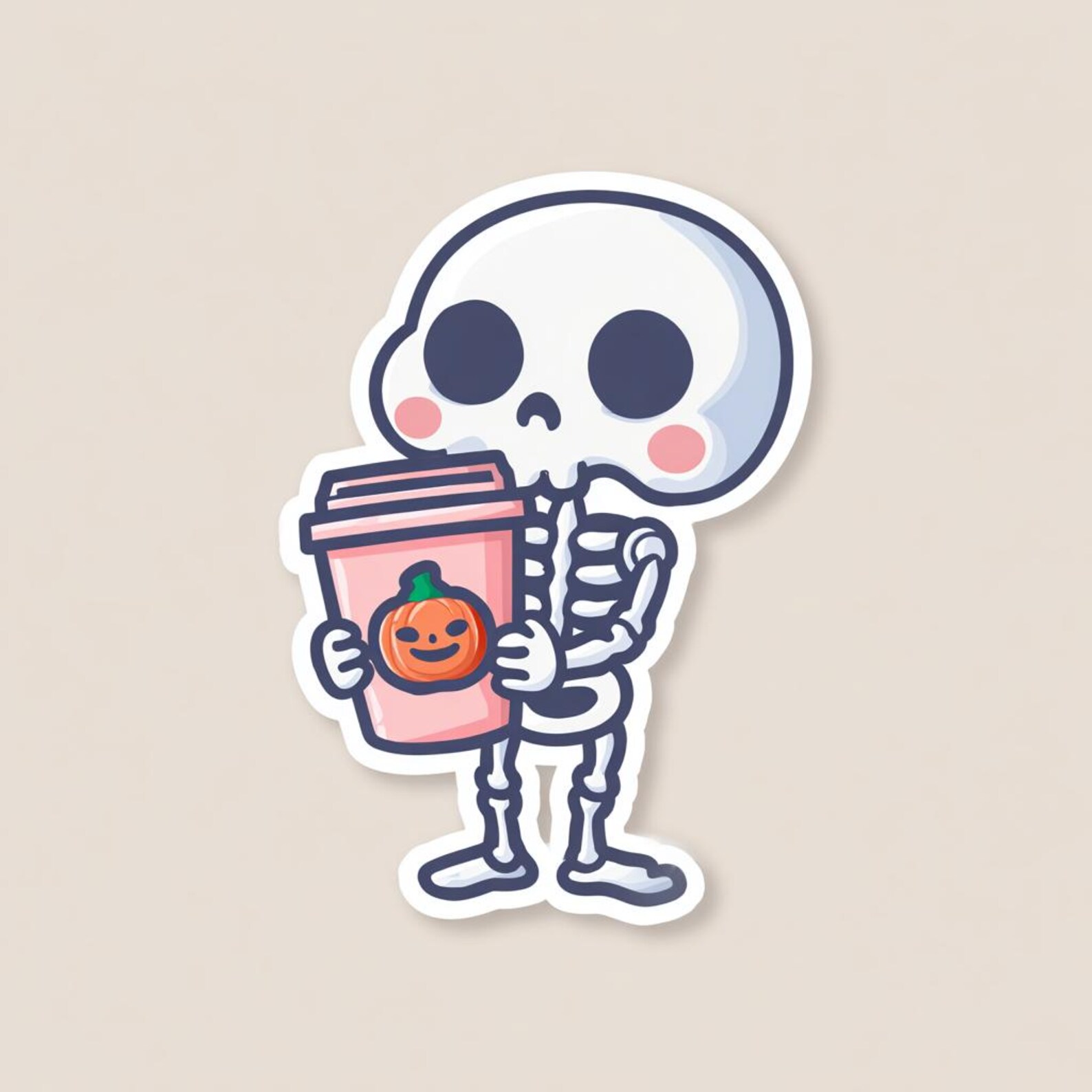 Halloween Ghost Coffee Stickers: PNG SVG Digital Download - Etsy