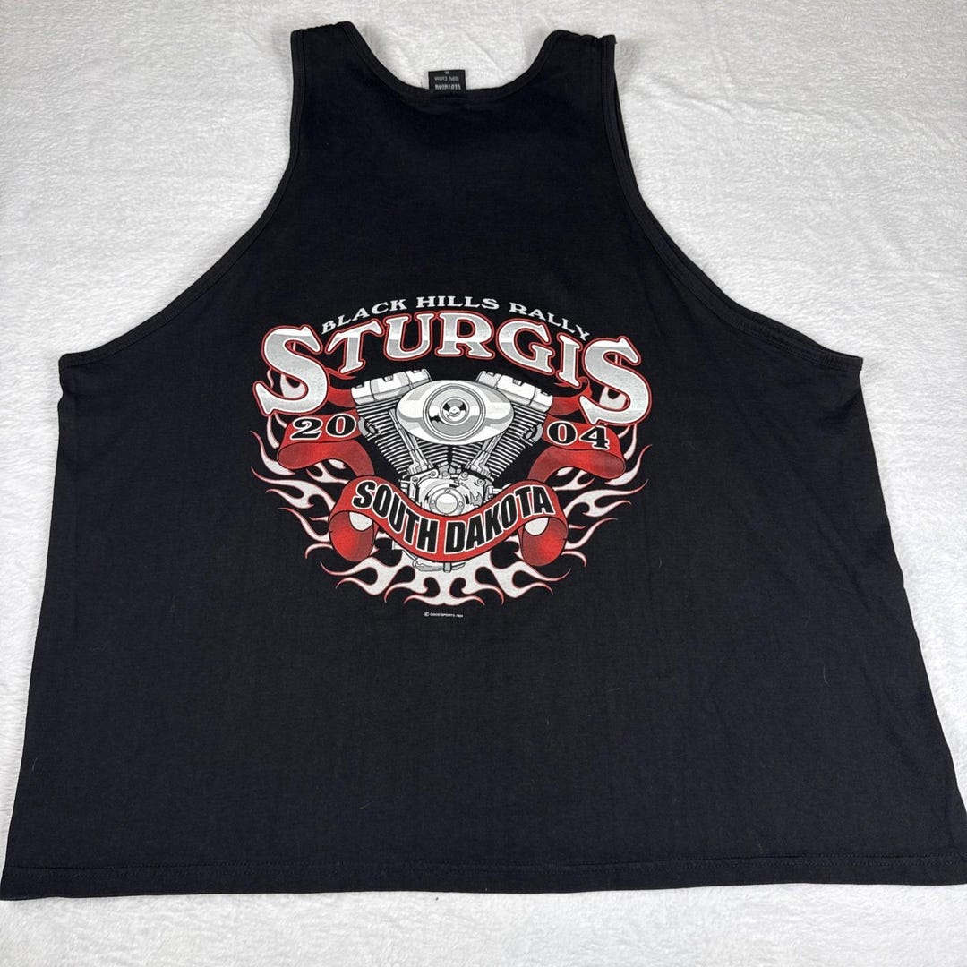 Vintage 2004 Sturgis Motorcycle Rally Black Hills,sd Tank Top XL EUC - Etsy