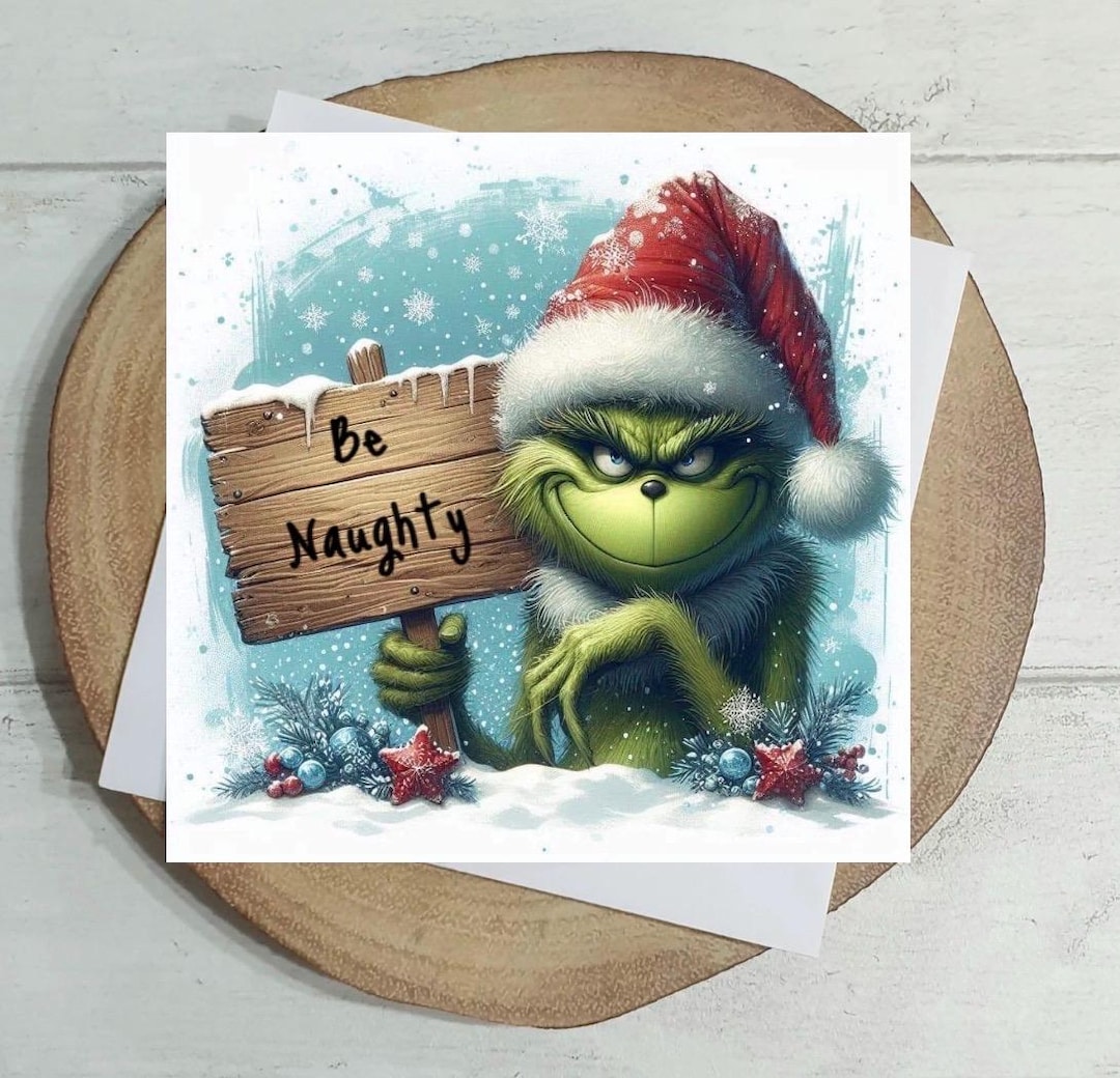 The Grinch Christmas Card, Grinch Christmas Cards. Funny Christmas Card ...