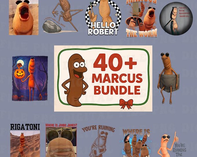 40+ Marcus the Worm Robert Help PNG Bundle, Womens Marcus the Worm PNG ...