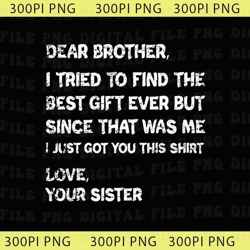 Dear Brother I to Find - Etsy UK