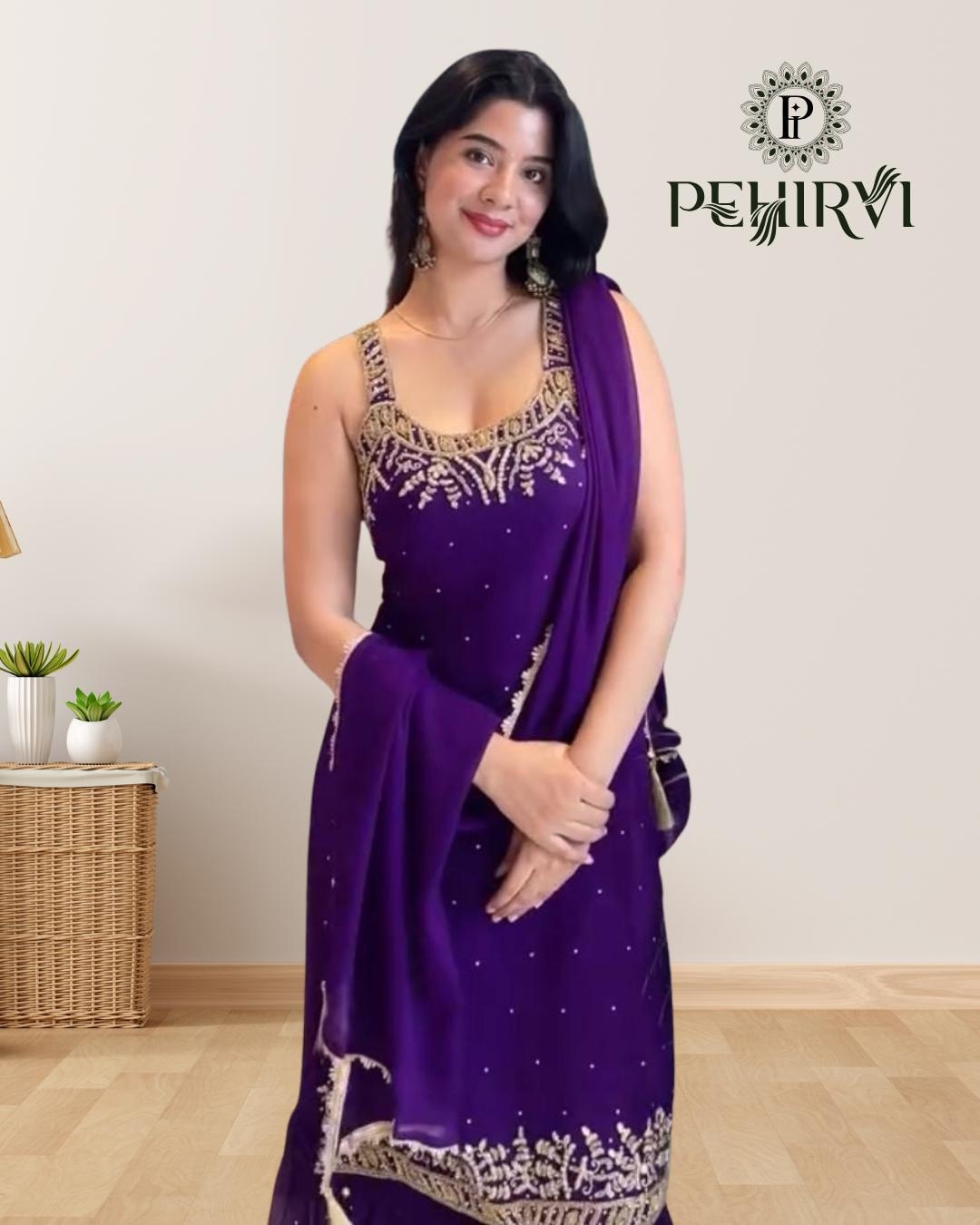 Stylish Salwar Suit for Women Sleeveless Salwar Kameez Embroidery ...