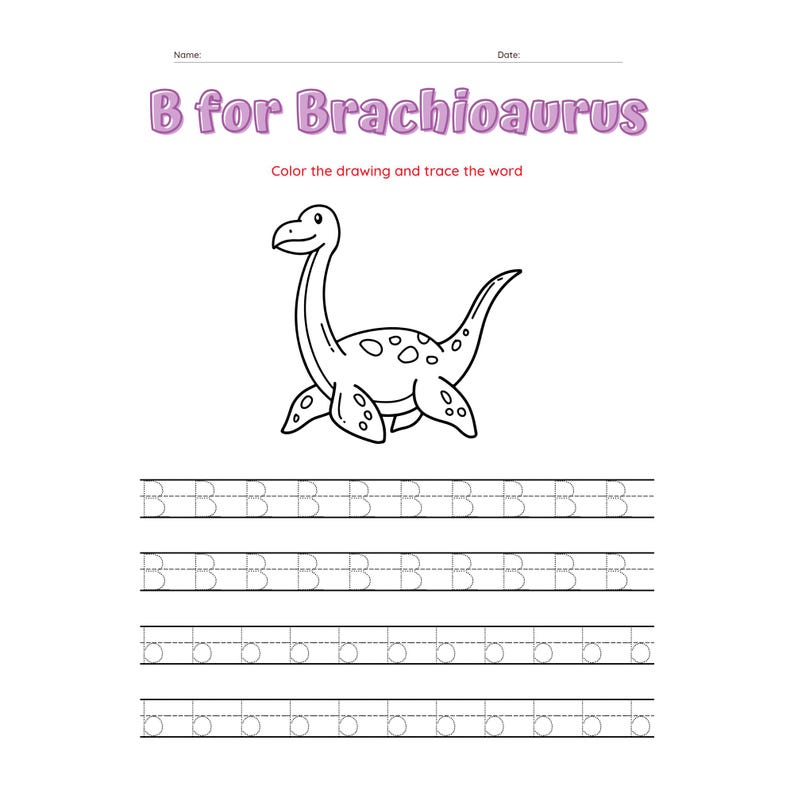 Dinosaur Alphabet Tracing Worksheets for Kids | ABC Handwriting ...