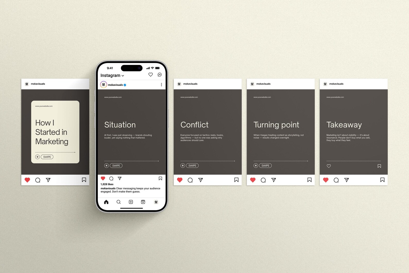 Minimalist Canva Carousel Templates | Linkedin and Instagram | Personal ...