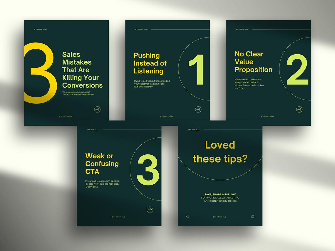 90 Marketing Sales Carousel Templates | Canva Carousels for Instagram ...