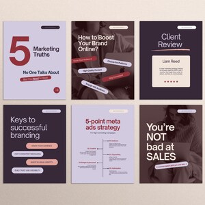Canva Instagram Carousel Templates: Personal Branding Social Media Kit ...
