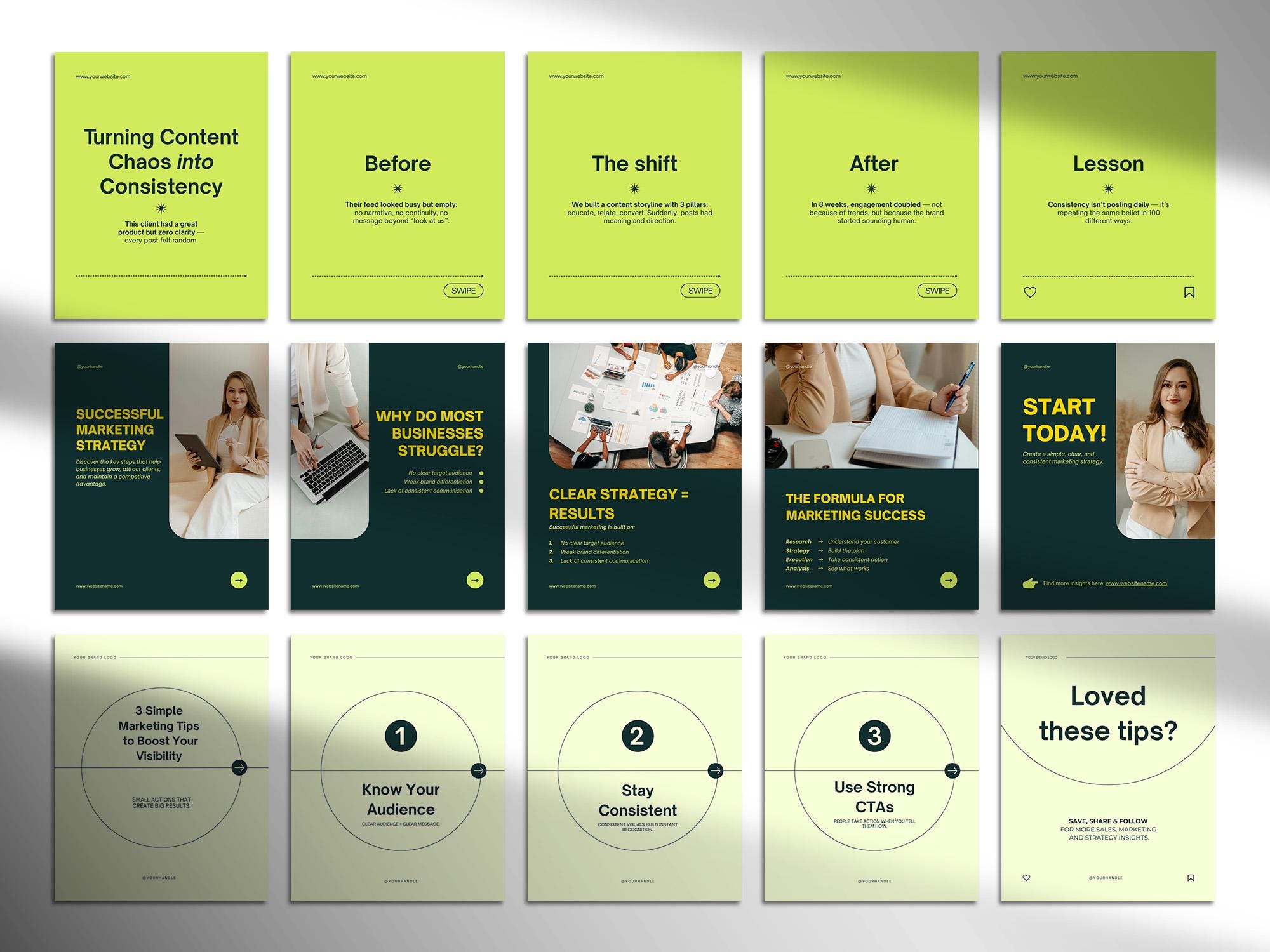 90 Marketing Sales Carousel Templates | Canva Carousels for Instagram ...