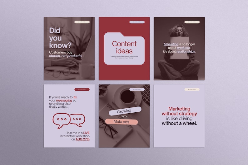 Canva Instagram Carousel Templates: Personal Branding Social Media Kit ...