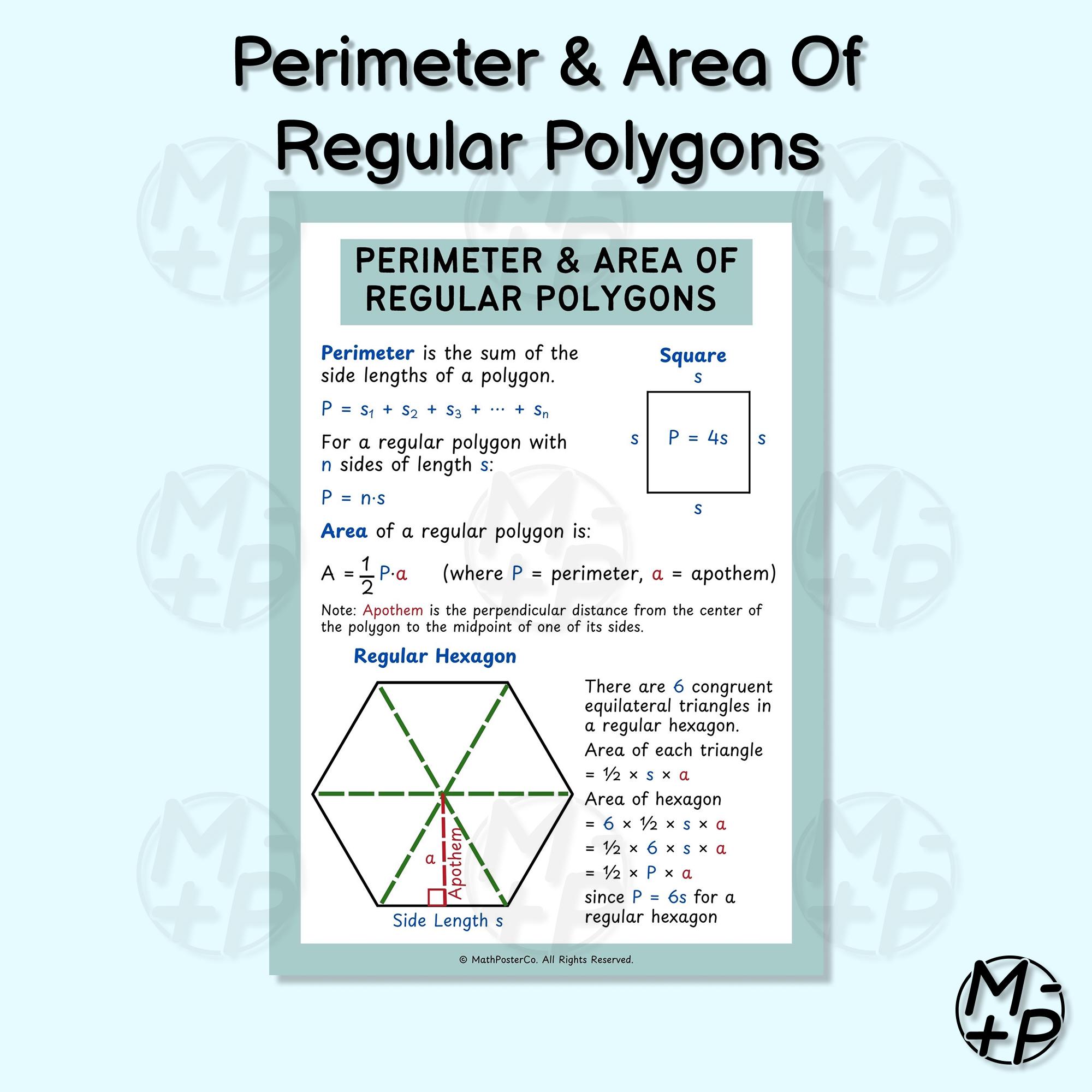 Geometry Posters (set of 10): Measurement & Formulas, Area, Volume ...