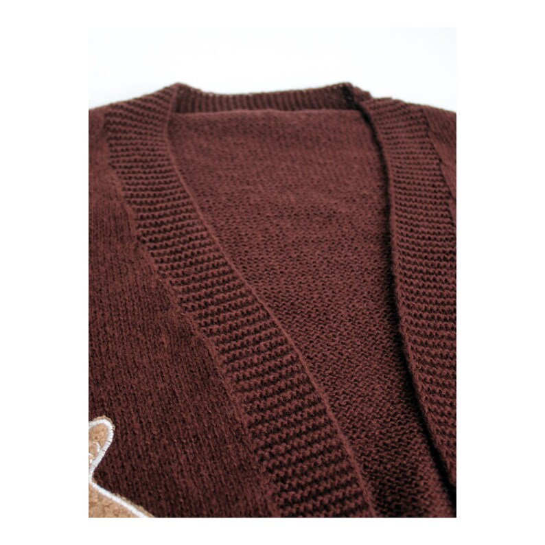 Women’s Gingerbread Man Crop Cardigan | Holiday Knit Outfit | Cozy ...