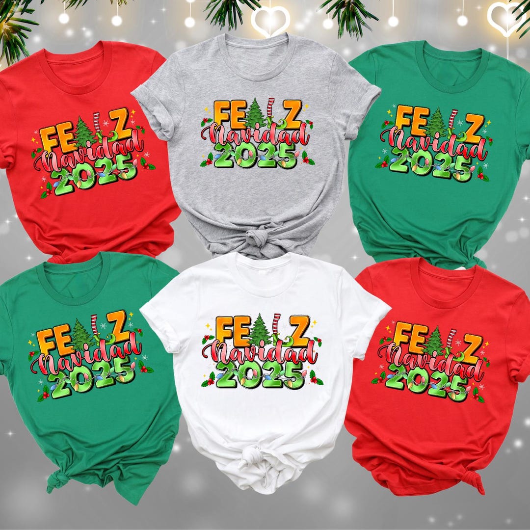 Merry Christmas Feliz Navidad Shirt, 2025 Feliz Navidad T-shirt ...