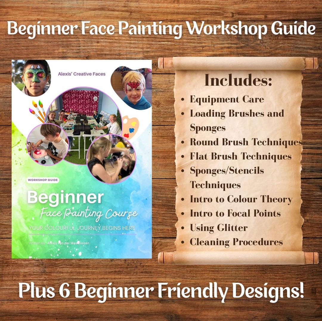 Beginner Face Painting Guide | 24-page Digital Download | Workshop Book ...
