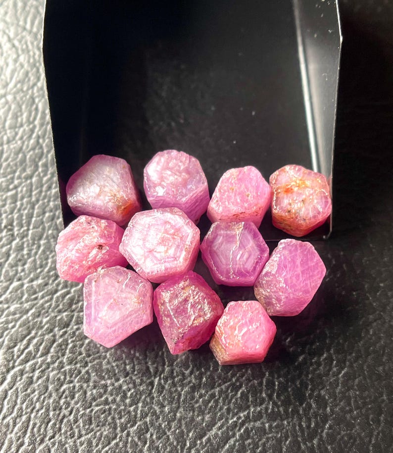 Raw Star Ruby Rough Stones - 12 Piece Set (7/9 MM) - Etsy