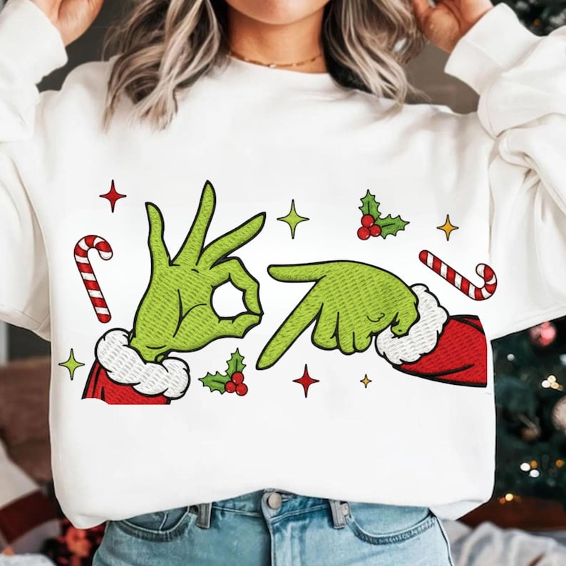 Grinch Hands Christmas Meme PNG, Funny Holiday Design (digital Download ...