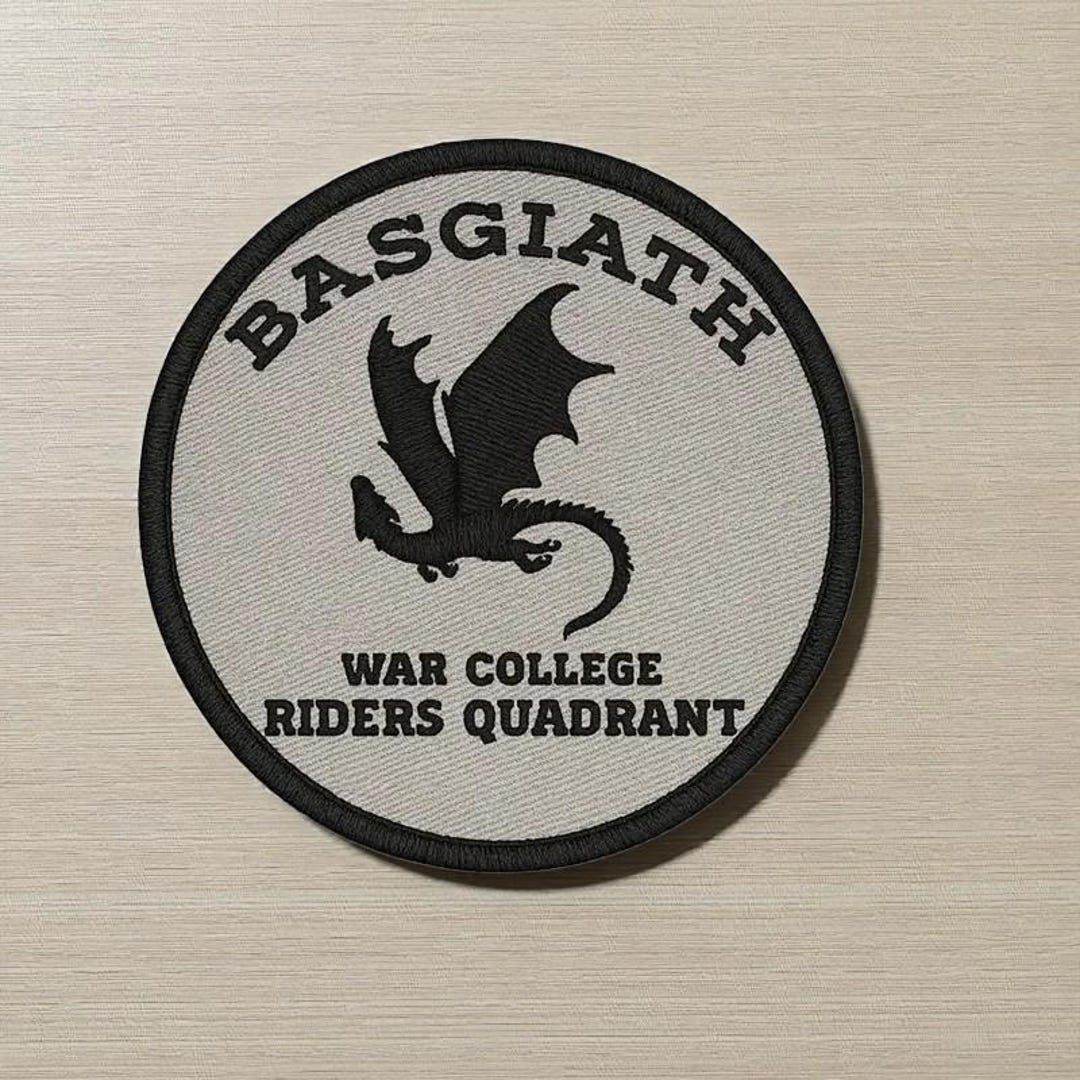 Riders Quadrant Basgiath War College Embroidered Patch, Black Dragon ...