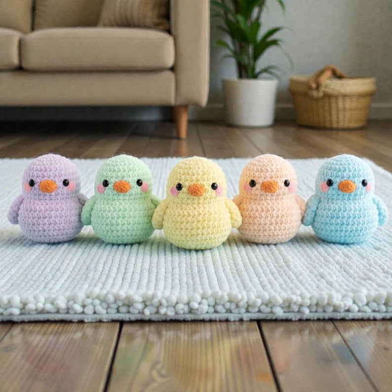 Easter Chick Amigurumi Crochet Patterns, Baby Bird Crochet Animal ...