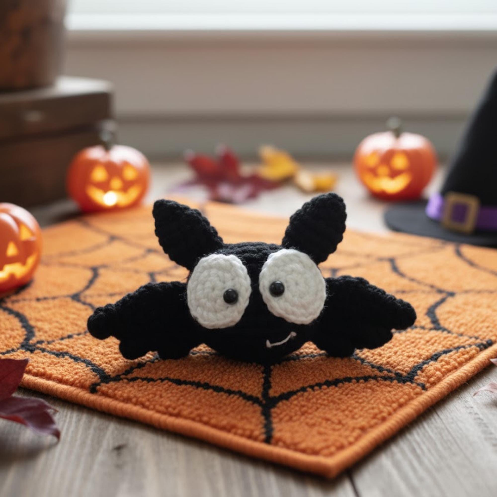 Bat Halloween Mini Keychain Crochet Patterns, Spooky Amigurumi Crochet ...