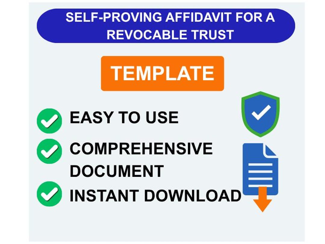 Self-proving Affidavit for a Revocable Trust – Legal Validation of ...