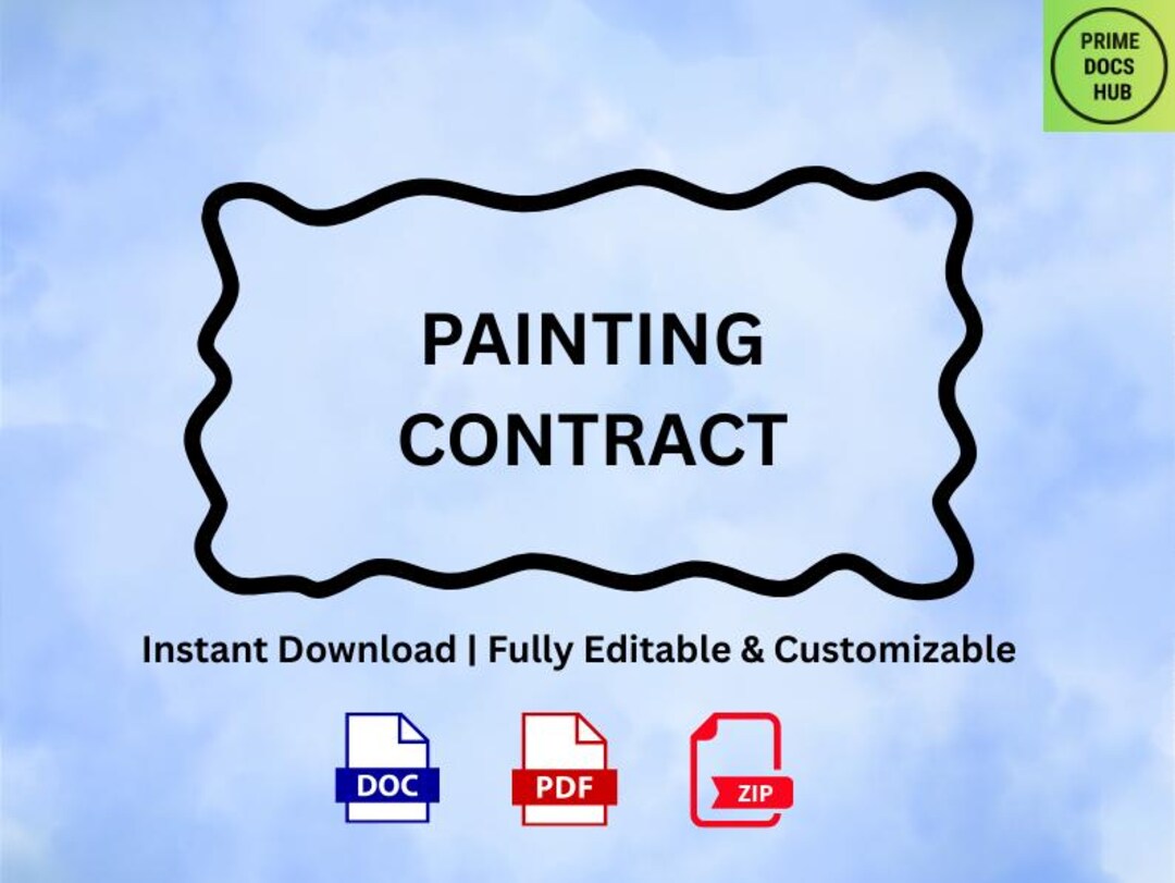 Painting Contract Template for Clear and Professional Service Agreements | Editable Painting ...