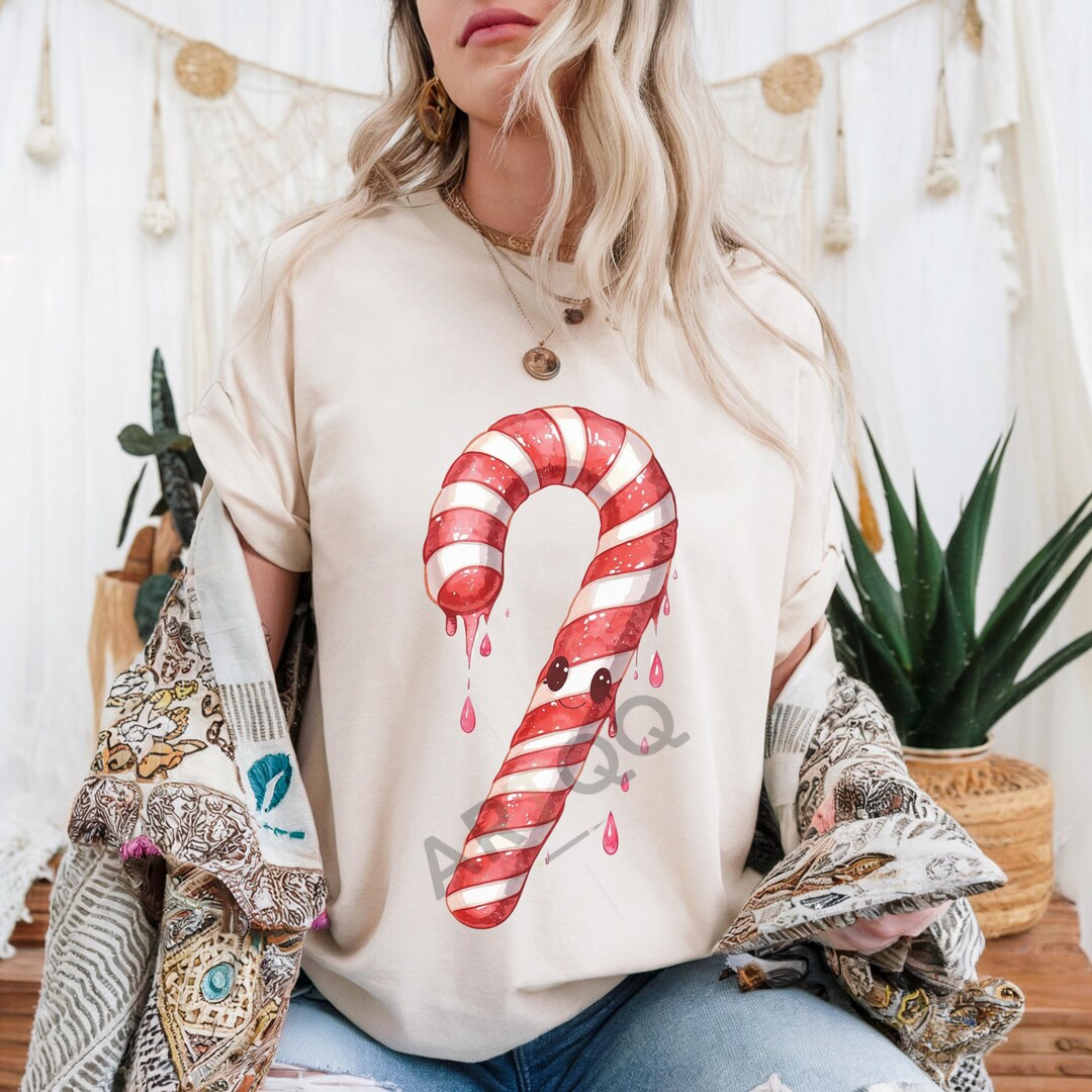 Killer Candy Cane Clipart Set – Creepy Christmas Watercolor ...