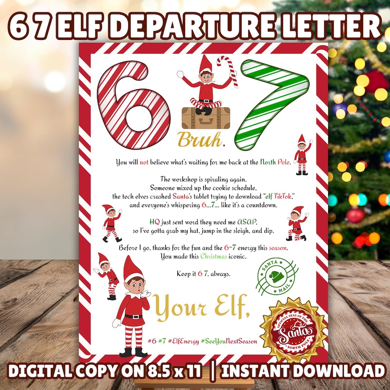 Elf 6 7 Goodbye Letter - Etsy