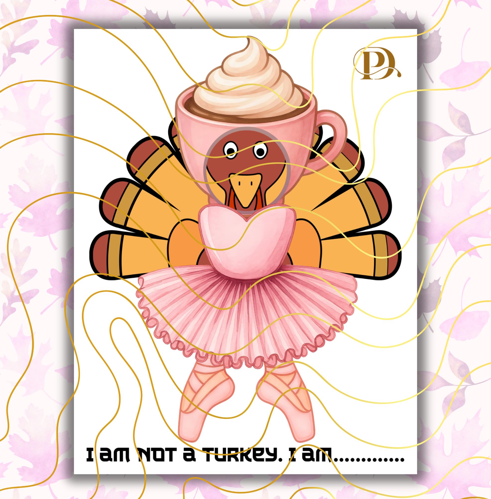 Disguise a Turkey Ballerina Cappuccina Template, Printable Ballerina Turkey Craft Kit ...