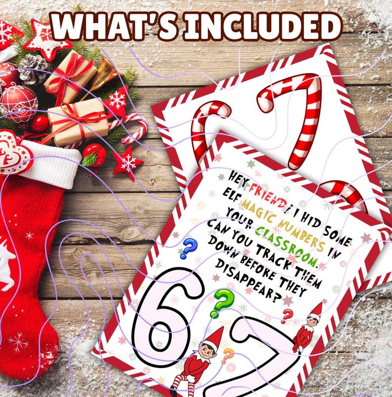 6 7 Six Seven Elf Props Kit, Printable Six Seven Investigation ...
