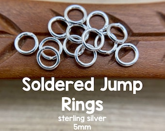 Sterling Silver Soldered Jump Rings - Etsy