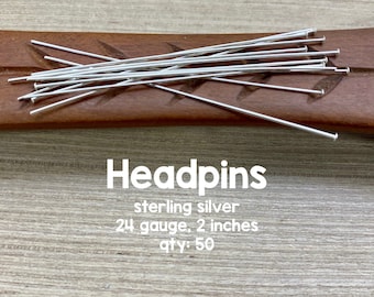 Sterling Silver Head Pins Handmade Artisan Spiral Shiny 2/10/30pcs ...