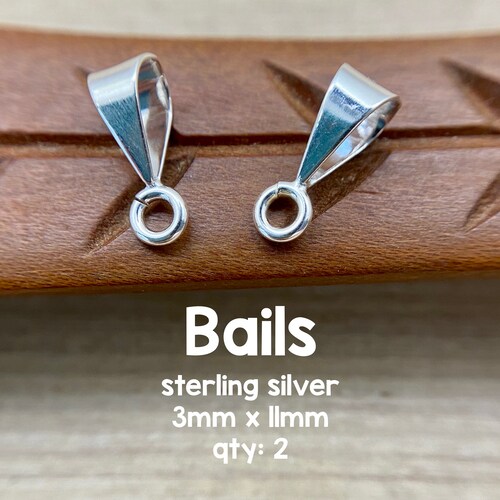 Sterling Silver Bails for Pendants Silver Bails for Jewelry | Etsy