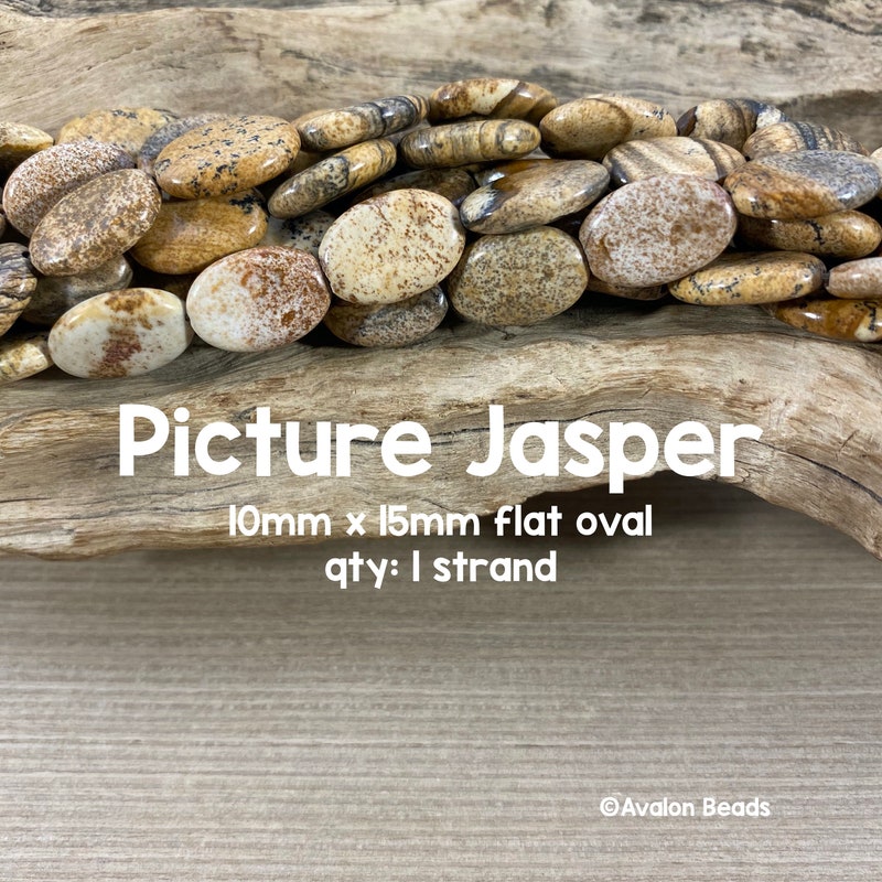 Flat Gemstone Beads - Etsy