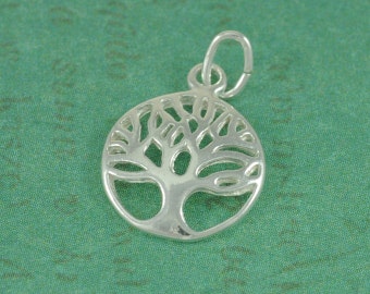 Silver Rowan Tree Necklace Sterling Silver Rowan Tree Charm | Etsy
