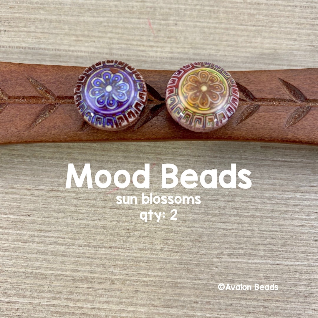Mood Beads, Sun Blossom Color Changing Beads, 2 Beads - Etsy